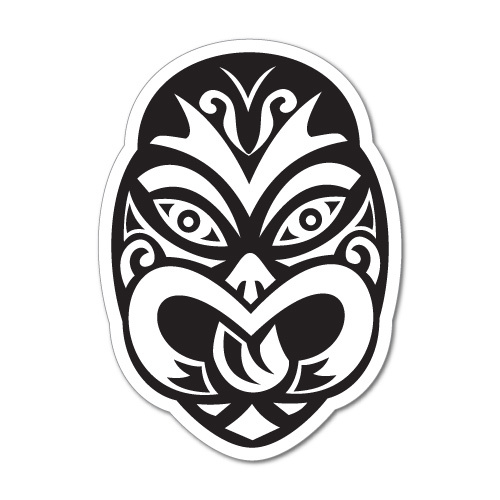 Maori Tiki Mask New Zealand Fuel Cap Sticker NZ Kiwi Car Fern Decal ...