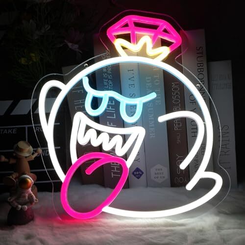Neon Sign King Boo The Ghost Face LED Neon Light Mario Lamp Acrylic ...