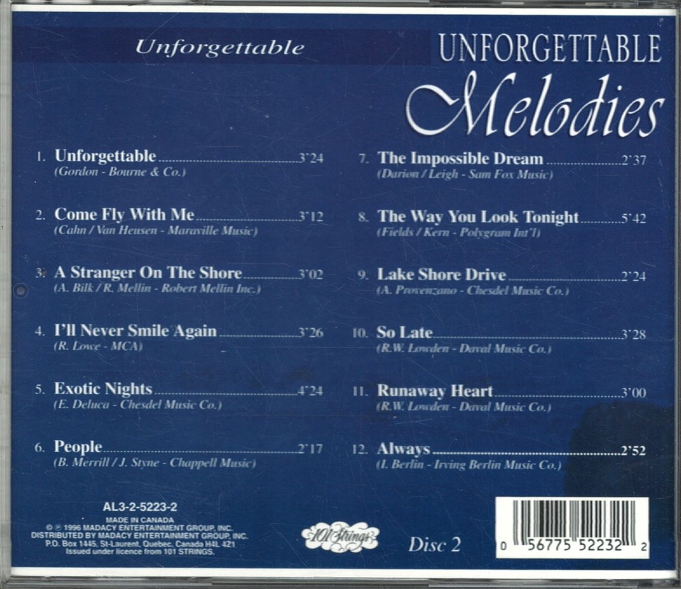 Unforgettable Melodies 3 CD Box Set: Close to You/Unforgettable/The ...