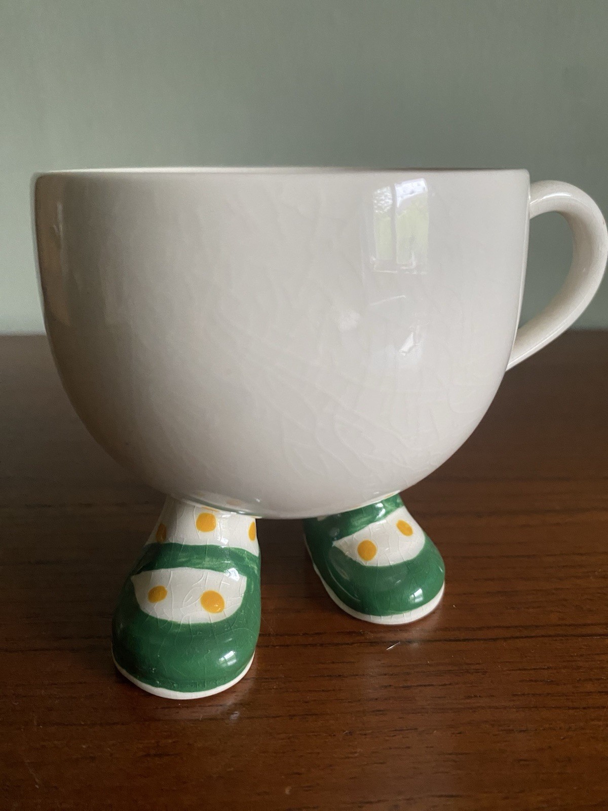 Vintage Carlton Lustre Walking Ware Tea Cup Green Mary Jane Shoes 1970s ...