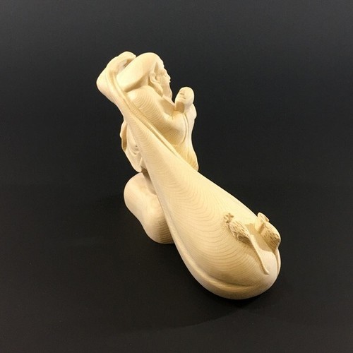 Daikokuten Statue, With A Fortune Mouse, 15.6Cm Tall, Wood Carving, Tai ...