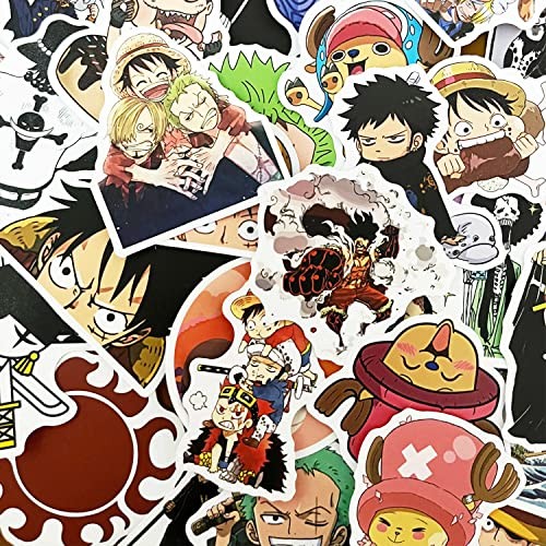 50 Pieces One Piece Sticker Set Pirate King Comic Waterproof Decal ...