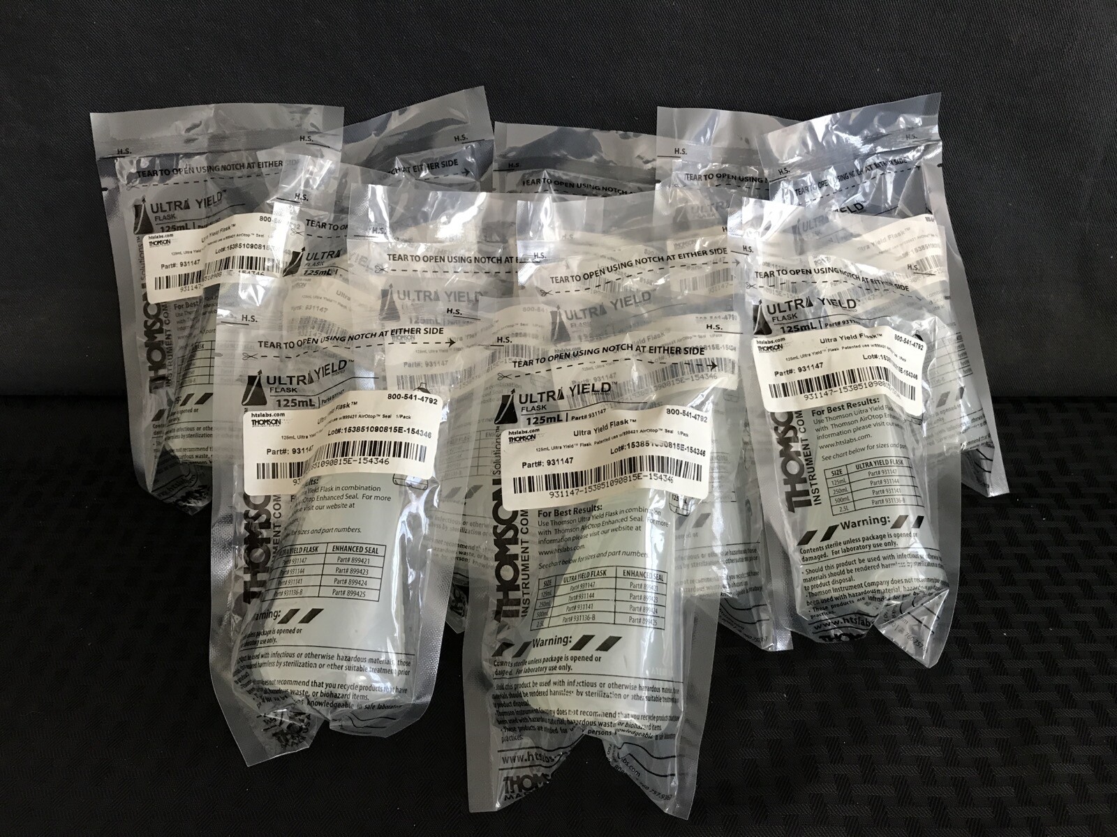 New(11) THOMSON 125mL PP Ultra Yield Graduated Shaker Cell Culture ...