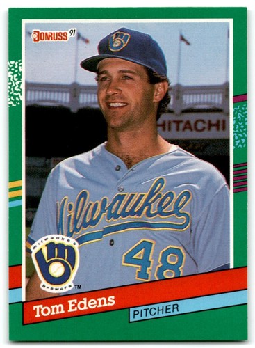 1991 Donruss Tom Edens Rookie Milwaukee Brewers #590 | eBay