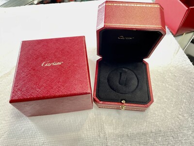 New Authentic Red Cartier Watch Box W Certificate Of Authenticity 18k ...