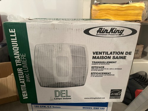 NEW Air King Variable Speed Exhaust Fan w/light Ultra Quiet Ventilation ...