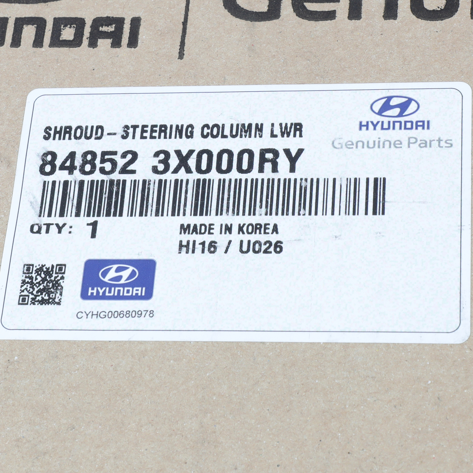 OEM NEW HYUNDAI 2011-2016 Elantra Steering Column Lower Shroud 84852 ...