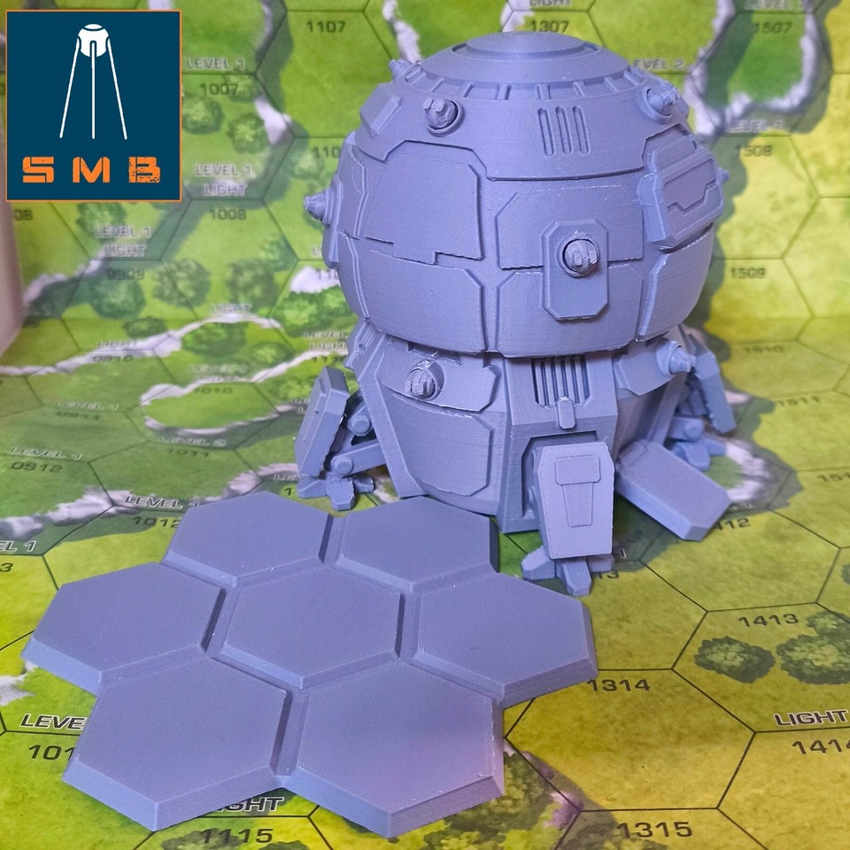 Union Class Mech Dropship w/ Hex Base, Tabletop War Game Terrain (6mm ...