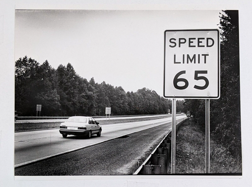 1987 Catawaba County North Carolina I-40 Speed Limit 65 Sign Vintage ...