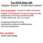 For KTM Duke 200 Engine guard KTM 200 Duke Rear crash bars Kit, Bonus ...
