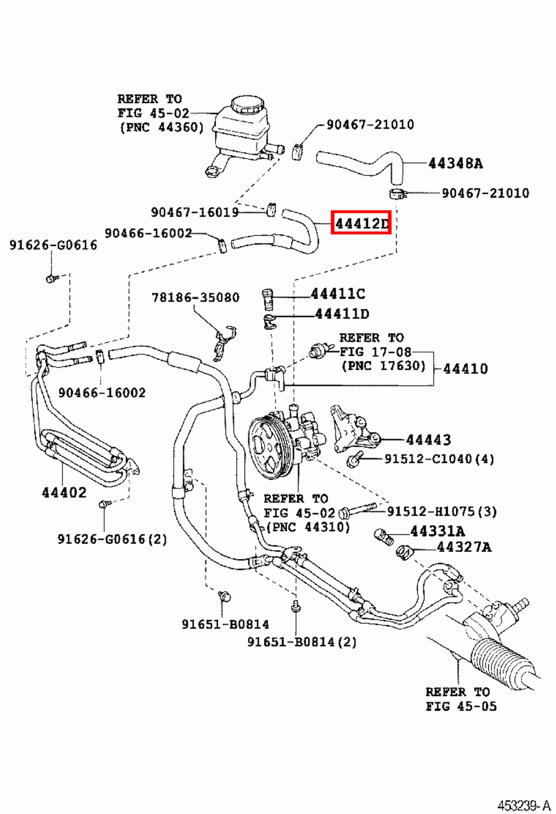 Genuine LandCruiser 100 Series UZJ 2UZ 4.7 Petrol Power Steering Return ...