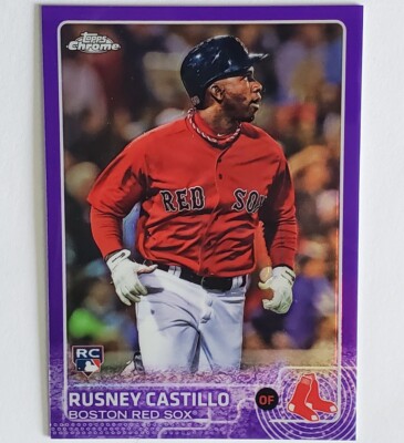 RUSNEY CASTILLO 2015 Topps Chrome Baseball Rookie #124 Purple Refractor ...
