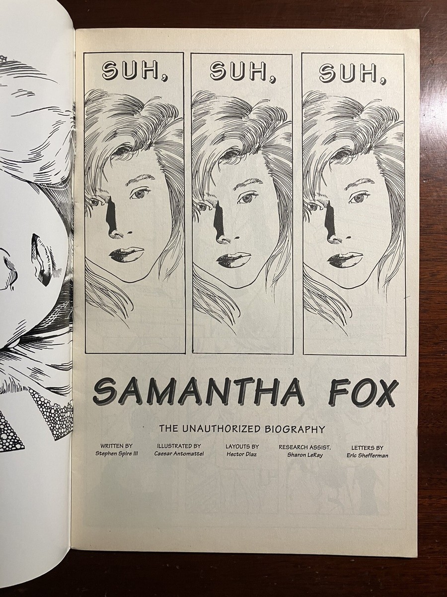 Samantha Fox Biography Personality Comics Presents #7 Samantha Fox