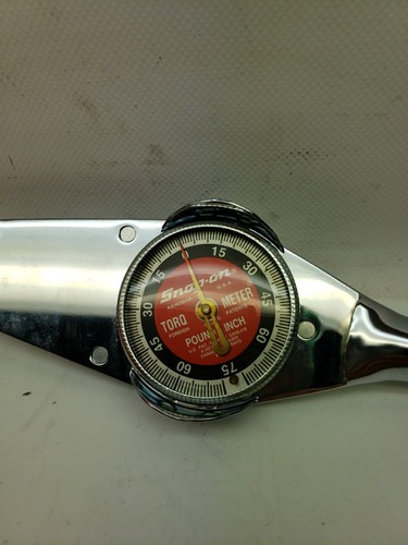 Snap-On Tools Torqometer Dial Torque Wrench 1/4” Drive 0-75 Inch Pounds ...