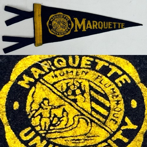 Vintage 1950’s Marquette Golden Eagles University MINI Pennant 3.5x9 ...