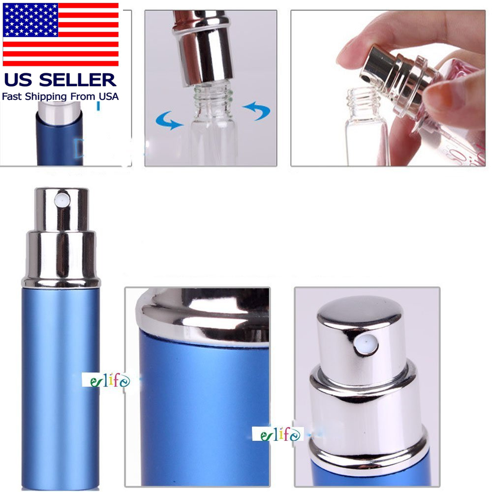 6Pcs 6Ml Portable Mini Refillable Perfume Scent Aftershave Atomizer ...