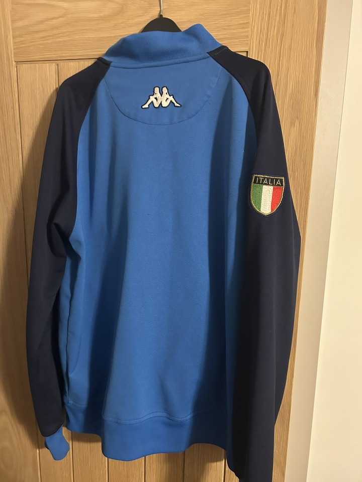 Vintage 2002 Kappa Italia Big Logo Football Track Top Jacket Italy Men ...