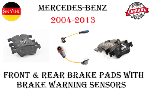 Front & Rear Brake Pads Sets & Brake Sensors For Mercedes W164 W211 ...