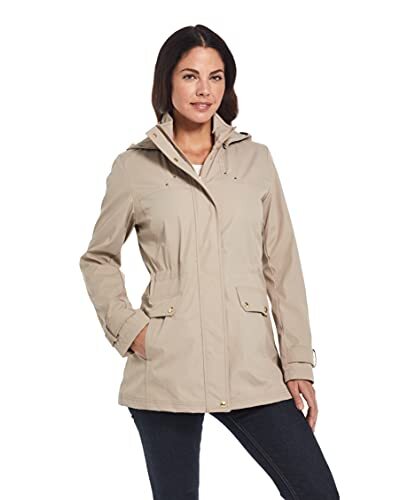 Weatherproof Womens Raincoat Anorak Softshell with Detachable Hood | eBay