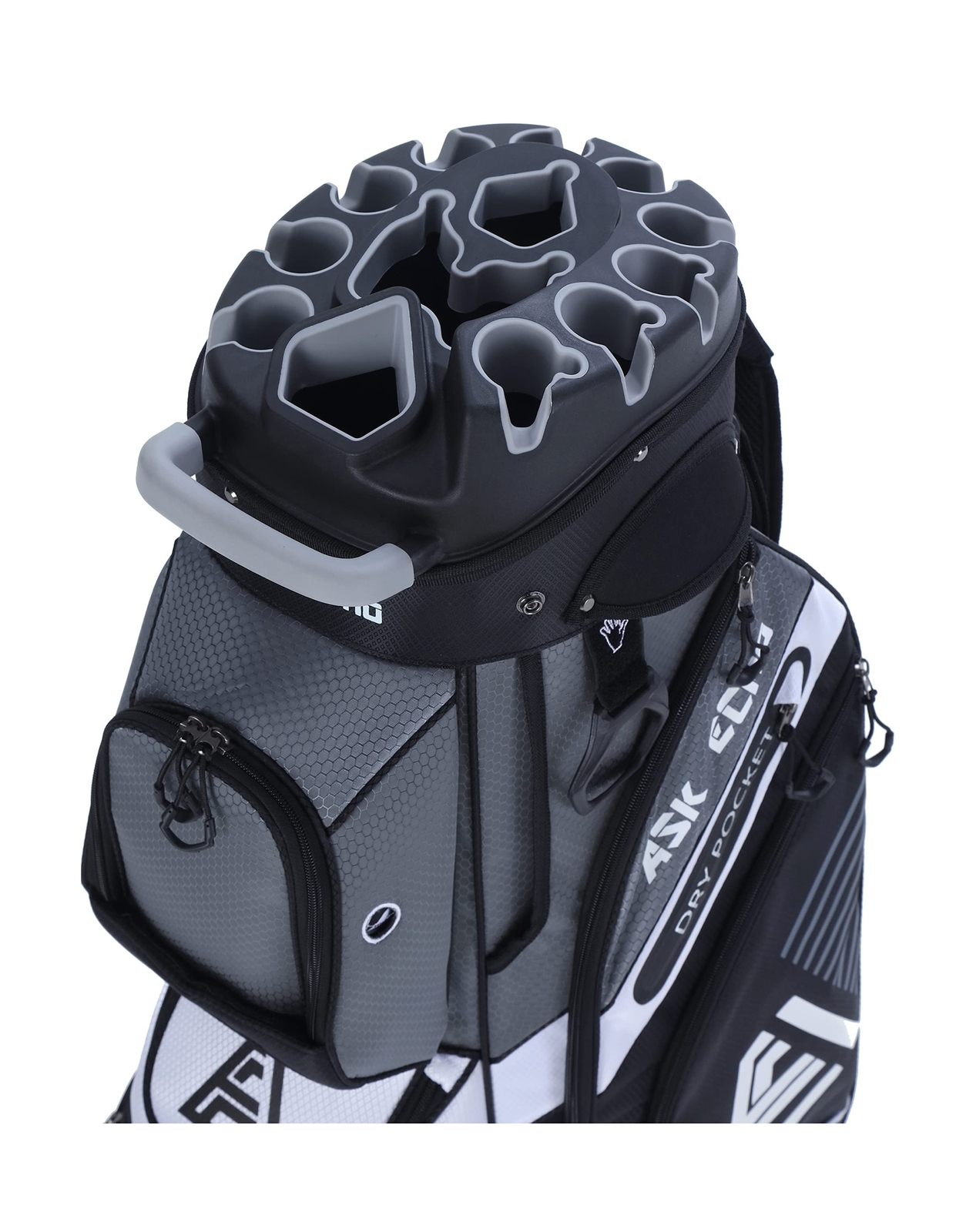 ASK ECHO T-Lock Golf Cart Bag with 14 Way Organizer Divider Top ...