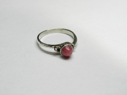 Vintage Soviet Silver 916 Ring Rhodonite Stone USSR Era Women’s Jewelry ...
