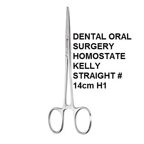 DENTAL INSTRUMENT ORAL SURGERY HOMOSTATE KELLY STRAIGHT # 14cm H1 ...