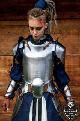 Female Medieval Suit Of Armor Chainmail Armor Brave Lady Armor