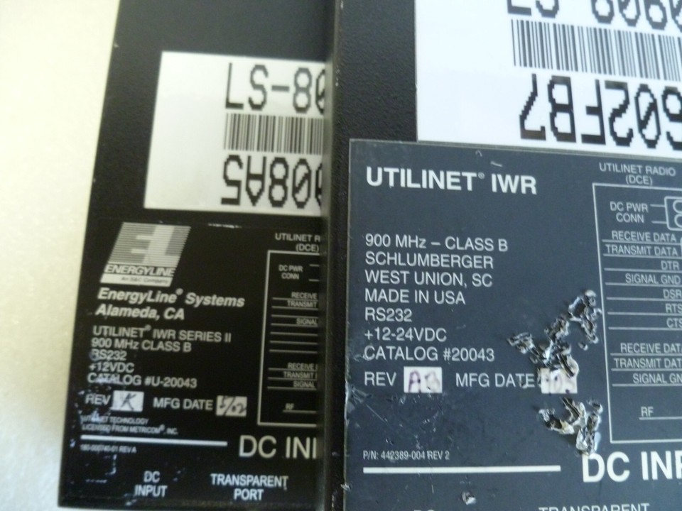 LOT OF 3 ENERGYLINE SYSTEMS UTILINET IWR SERIES II 900 MHZ | eBay