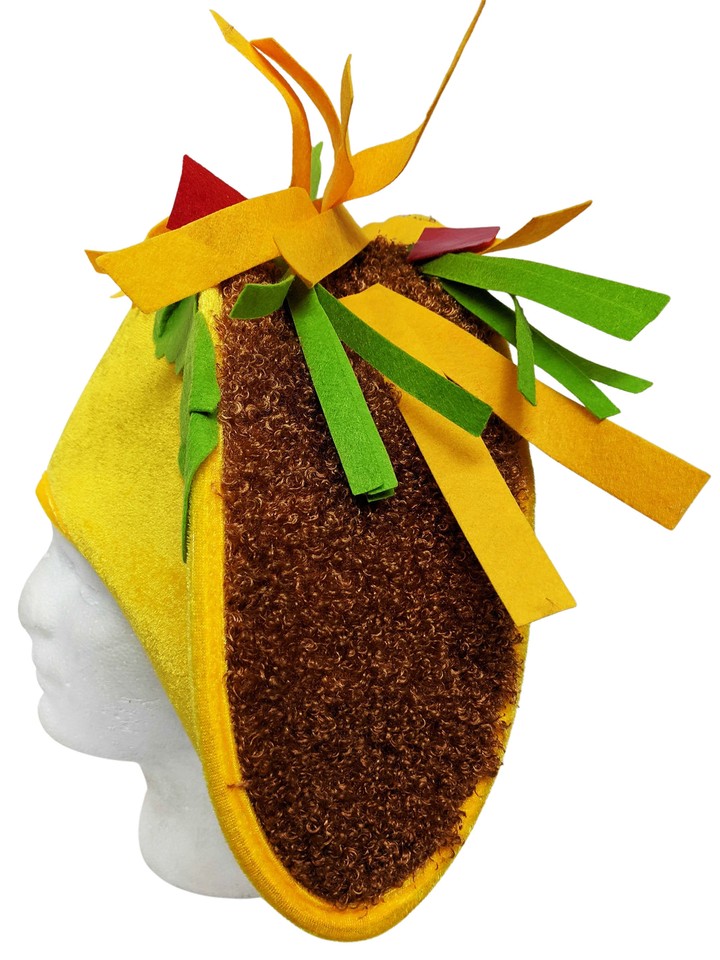 Taco Hat Mexican Food Fiesta Party Costume Cap Mexico Spanish Halloween ...