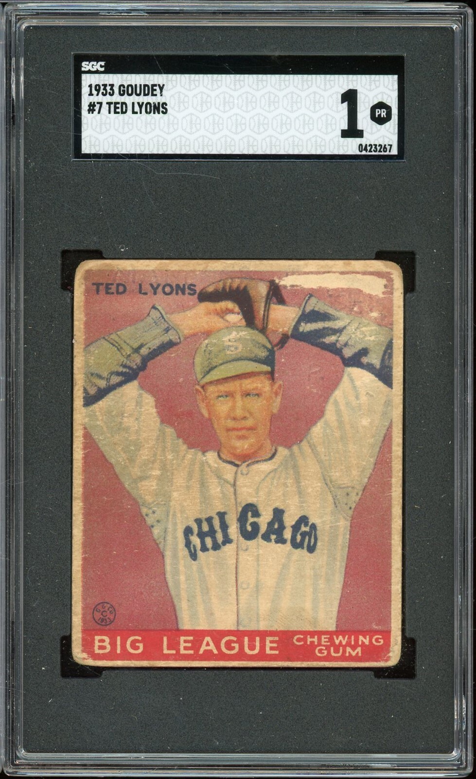 1933 Goudey Baseball #7 Ted Lyons SGC 1 | eBay