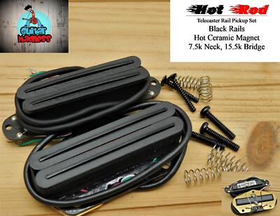 Hot Rod Ceramic Rails Tele Pickups Fender Telecaster 7.5k N 15.5k B ...