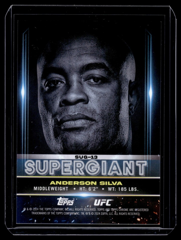 Anderson Silva 2024 Topps Chrome UFC Supergiant Gold Refractor Card /50 ...