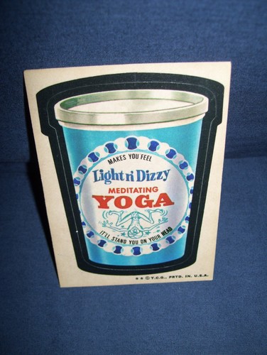 Wacky Packages Light n' Dizzy Yoga Sticker Series 5 Tan Back 1973 | eBay