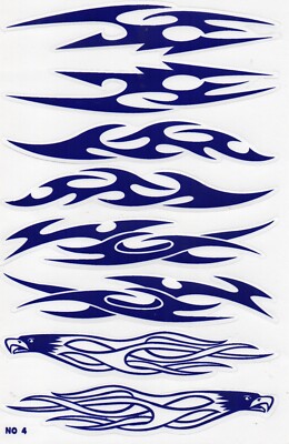 Feuer Flammen Aufkleber Sticker: 1 A4-Bogen für Auto, Motorrad & Roller ...