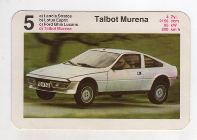 Top Trumps Rally car. Talbot Murena | eBay