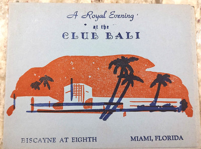 Vintage Club Bali Miami Florida Souvenir Photo 1940s WW2 Navy Signed ...