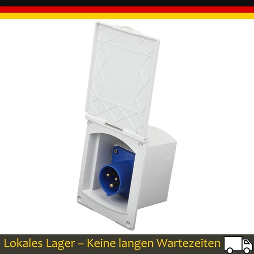 CEE 3 polig Wohnmobil 220V Wohnwagen 3pin Caravan 220-240V IP44 weiß 3 ...