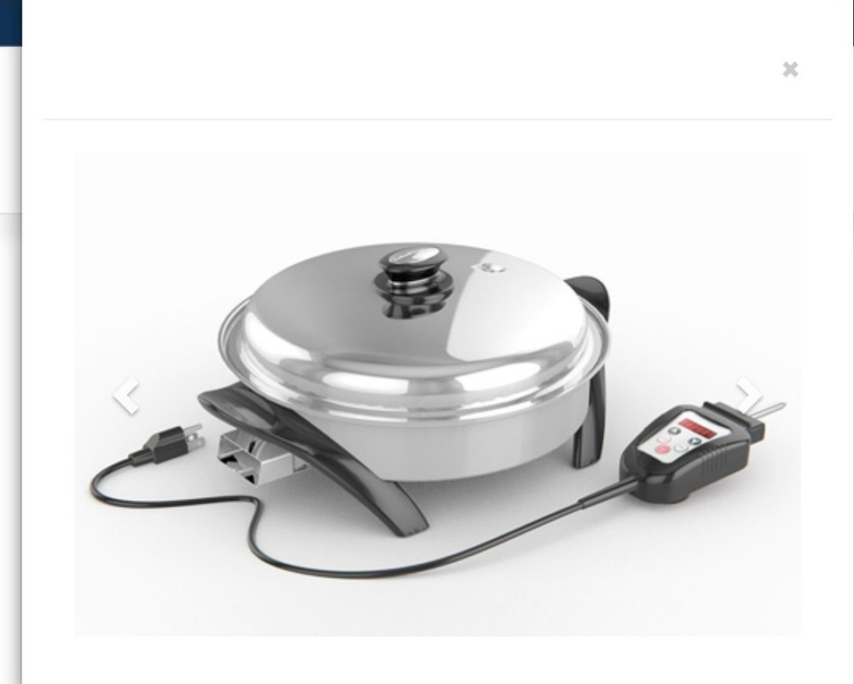 Saladmaster 7256 Stainless Steel 12" Electric Skillet Oil Core ,Lid ...