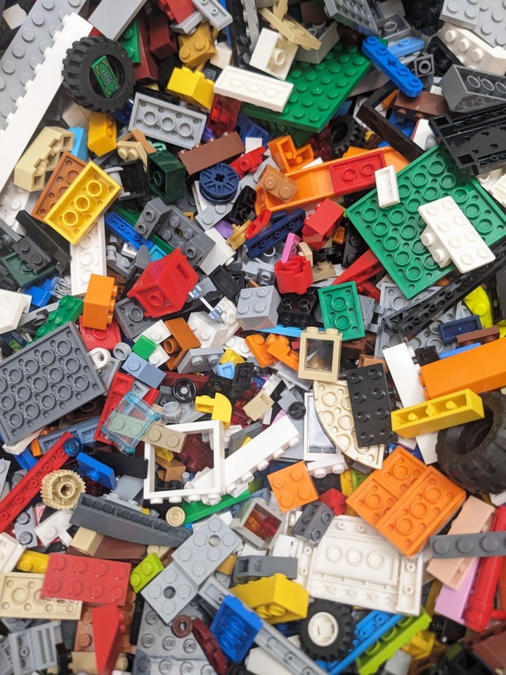 ~1200 pcs LEGO Bulk Lot 4 lbs Random Bricks Plates Parts Genuine ...