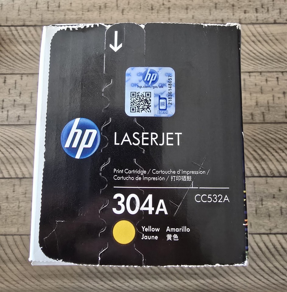 HP 304A CC532A Yellow Toner Cartridge New Genuine OEM Sealed ...