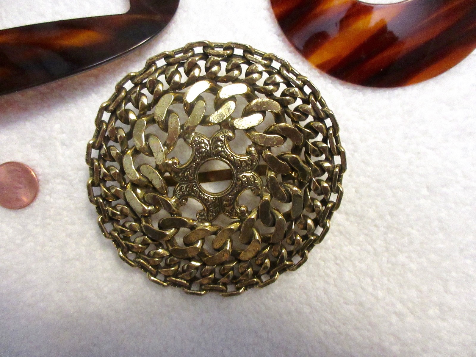 Lot 4 Vintage 1970's Belt Buckles Faux Tortoise Shell & Metal LARGE ...