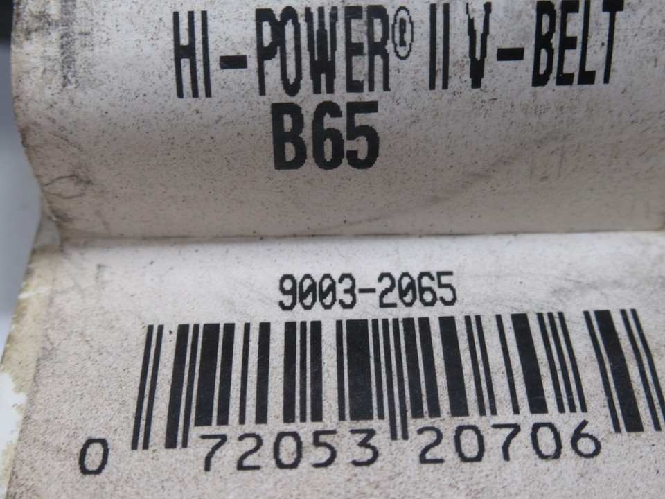 Gates B65 9003-2065 Hi-Power V-Belt 68"L .66"W .41"T NEW | eBay
