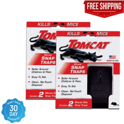 Tomcat Mouse Snap Trap, Effectively Kills Mice For Clean, No-Touch ...