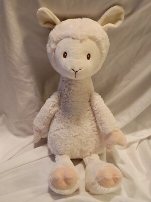 🦄Gund "Baby Toothpick" Llama White & Cream Color 18" Laying Flat Plush ...