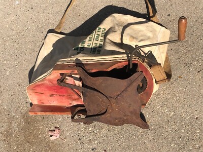 Vintage Red Cyclone Seeder Sower Fertilizer Spreader Hand Crank | eBay