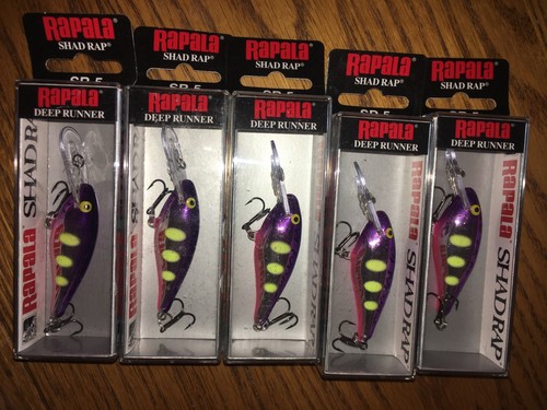 RAPALA SHAD RAP 05's----5 VOODOO HAZE COLORED FISHING LURES | eBay