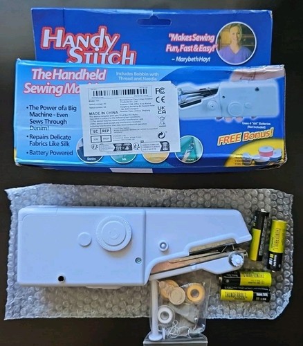 Portable Handy Stitch Battery Power Handheld Sewing Machine works Free ...
