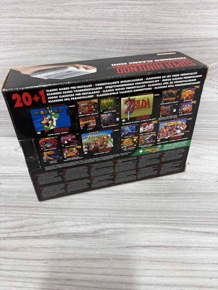 SUPER NINTENDO ENTERTAINMENT SYSTEM - NINTENDO CLASSIC MINI CONSOLE NEW ...