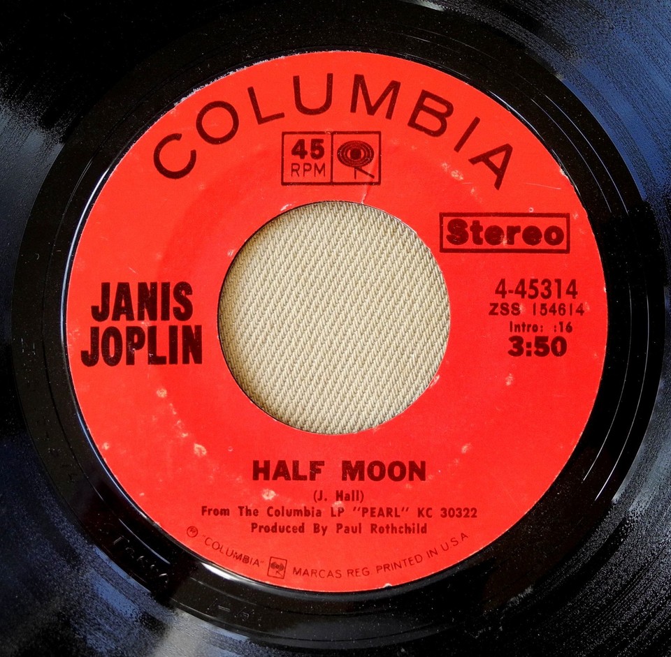 JANIS JOPLIN - Me And Bobby McGee / Half Moon classic rock '71 Columbia ...
