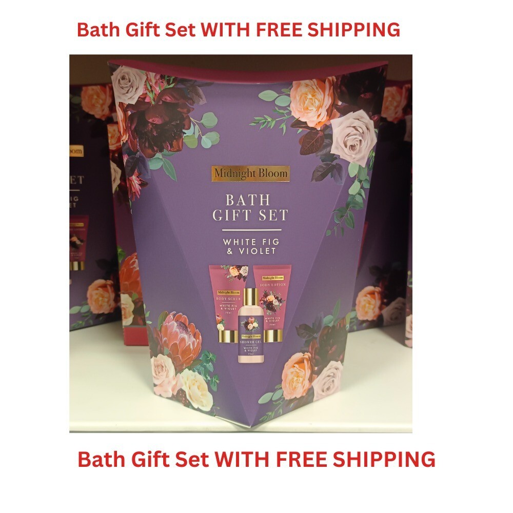 Midnight Bloom - BATH GIFT SET (Body Scrub Lotion & Shower Gel) GIFT ...